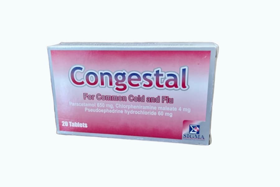 كونجستال congestal علاج الزكام والبرد والانفلونزا | الجرعة ودواعي الأستعمال
