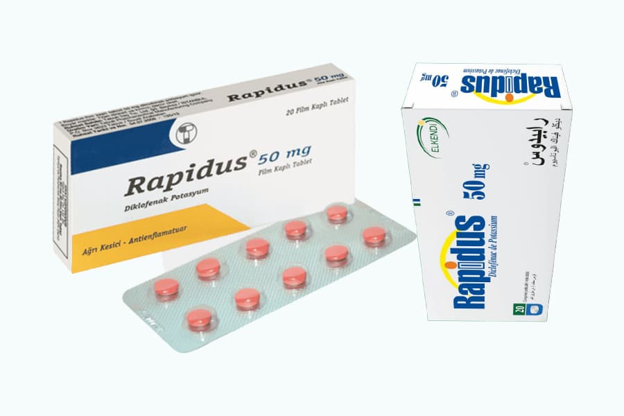 رابيدوس RAPIDUS 50 مسكن ومضاد للالتهاب | دواعي الاستعمال والجرعة والسعر والاضرار