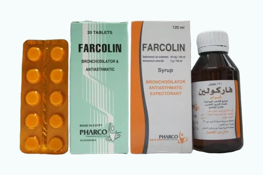 فاركولين Farcolin موسع للشعب الهوائية وطارد للبلغم | دواعي الاستعمال والجرعة والسعر