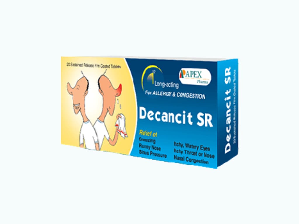 ديكانست اس ار Decancit SR لعلاج الحساسية والاحتقان وأعراض البرد ...
